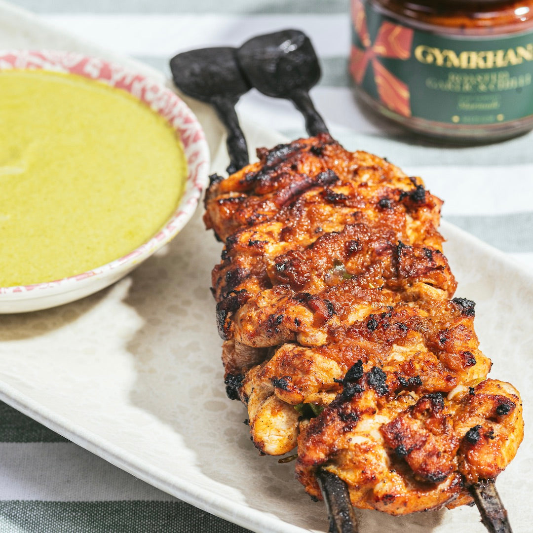 Lasooni Chicken Skewer – Gymkhana Fine Foods